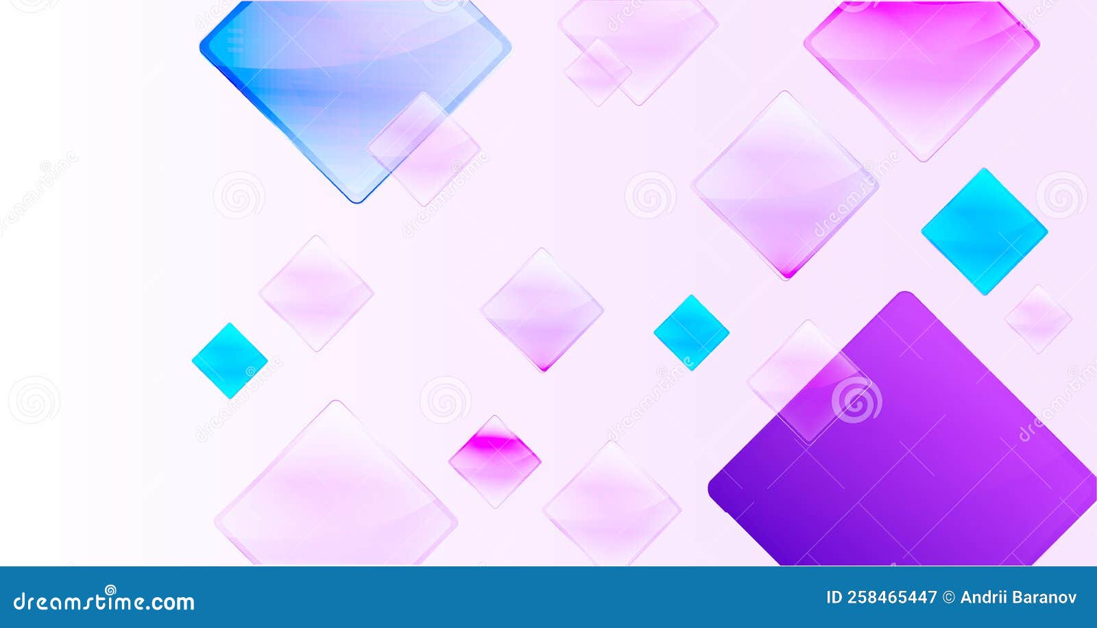 Realistic Background with Transparent Multicolored Squares and ...