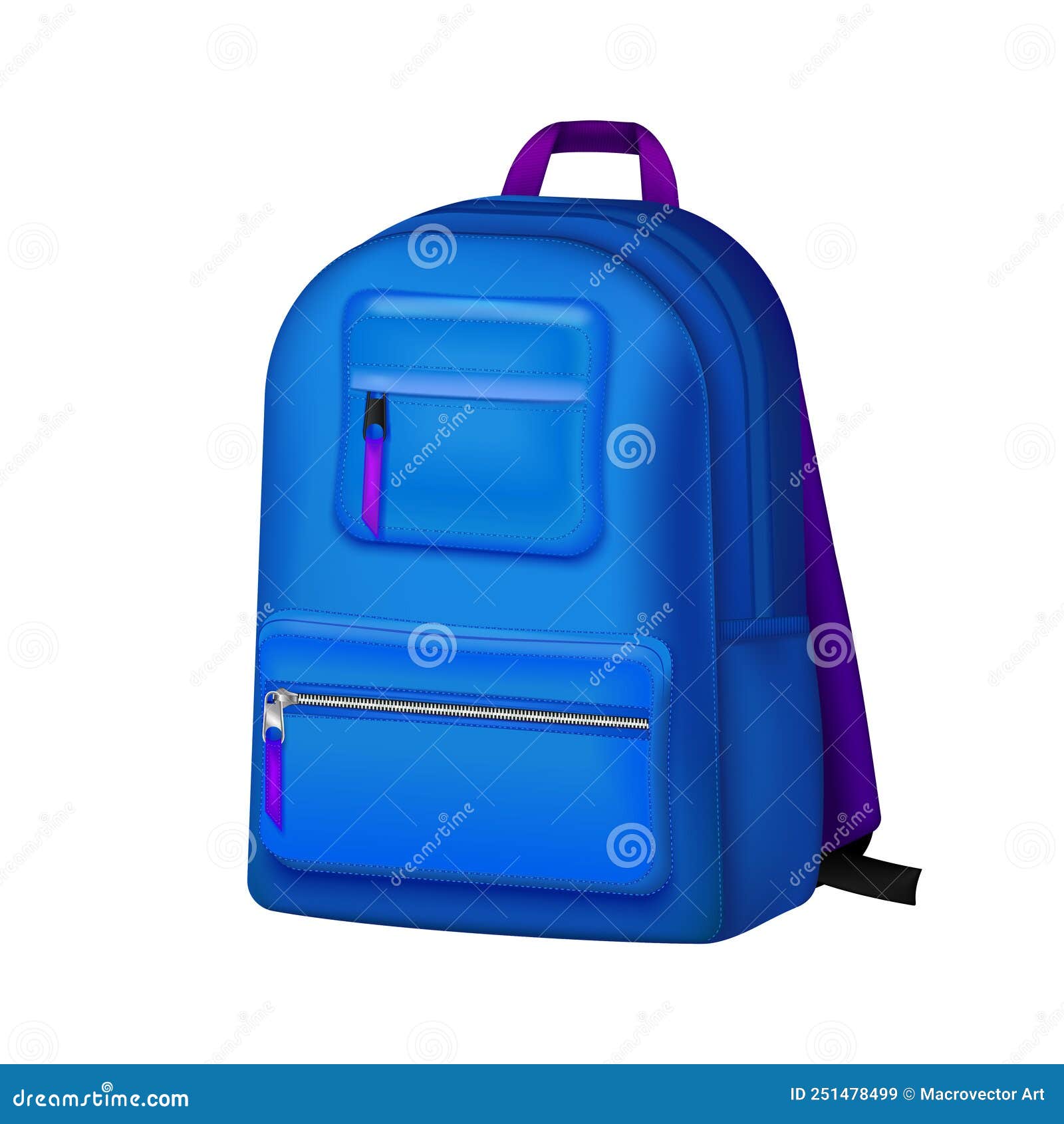 Realistic Backpack Illustration Stock Vector - Illustration of stylish ...
