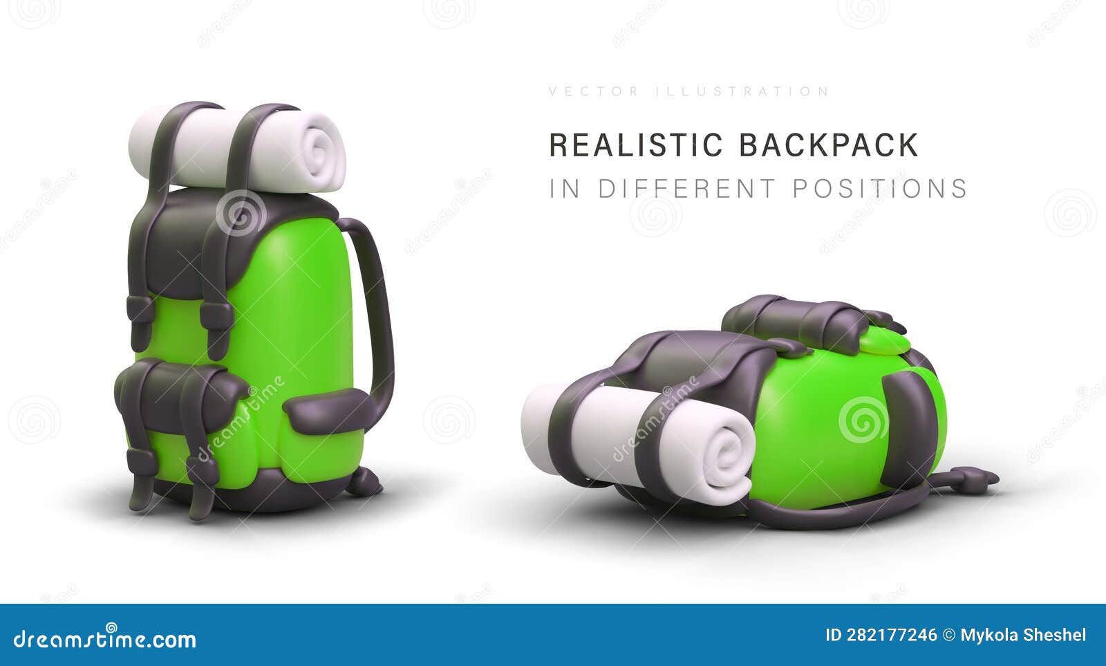 Realistic Backpack Illustration Cartoon Vector | CartoonDealer.com ...
