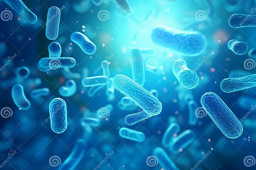 Realistic Bacteria Background Stock Illustration - Illustration of ...