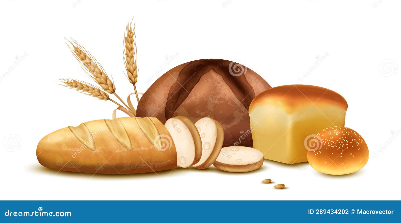 Realistic Bakery Composition Stock Illustration - Illustration of meal ...