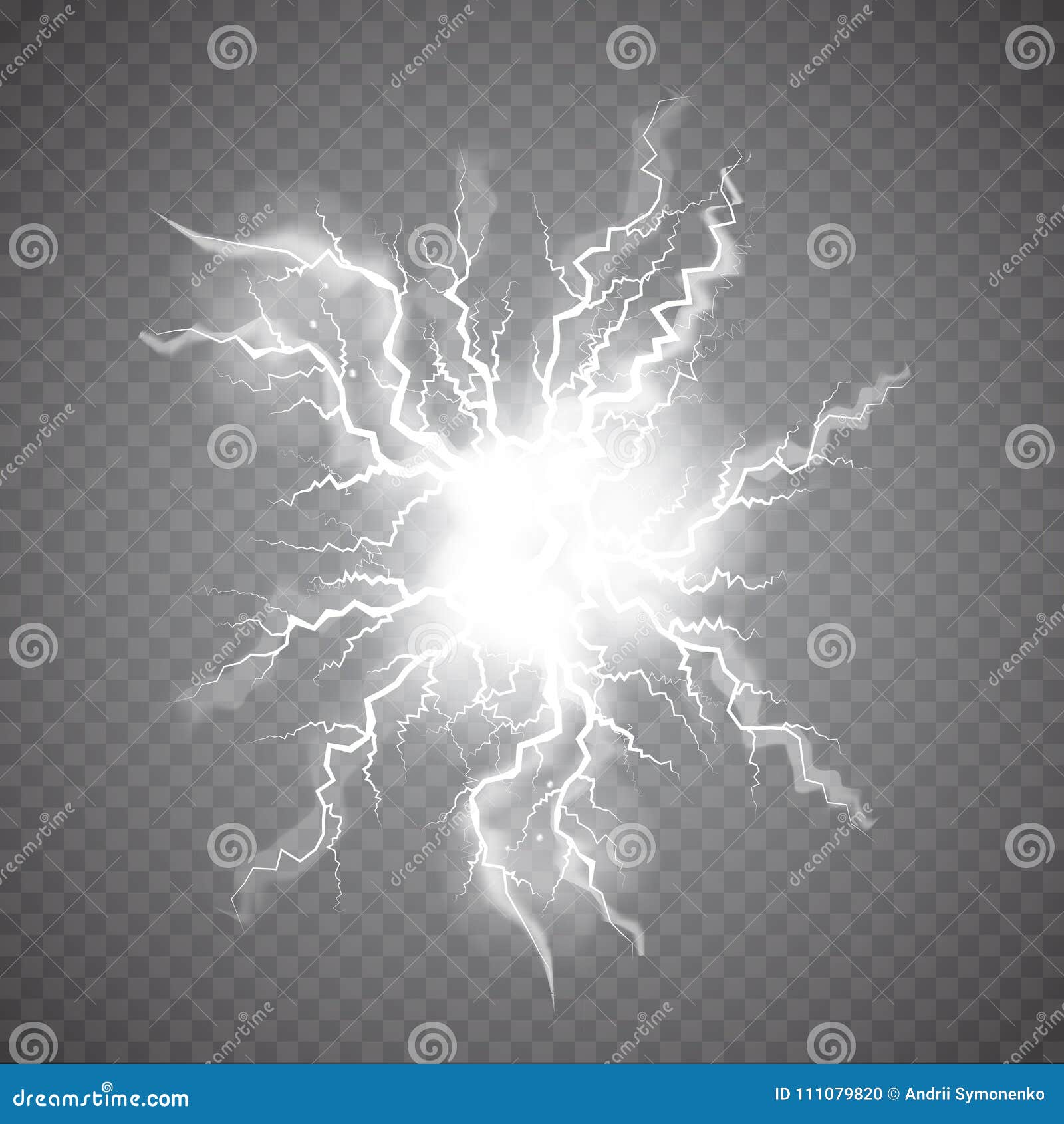 Realistic Ball Lightning, Plasma Sphere, Electric Discharge Vector ...