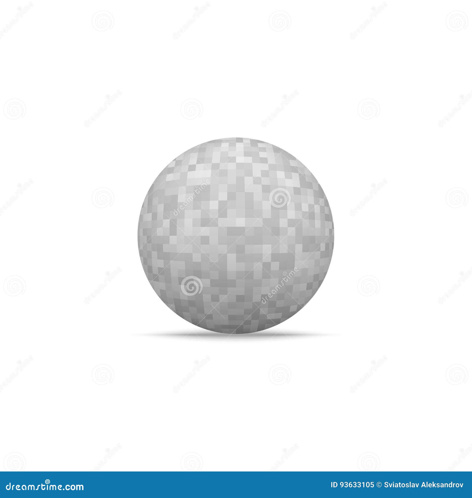 Realistic Ball Shape with Pixelated Texture Stock Vector - Illustration ...