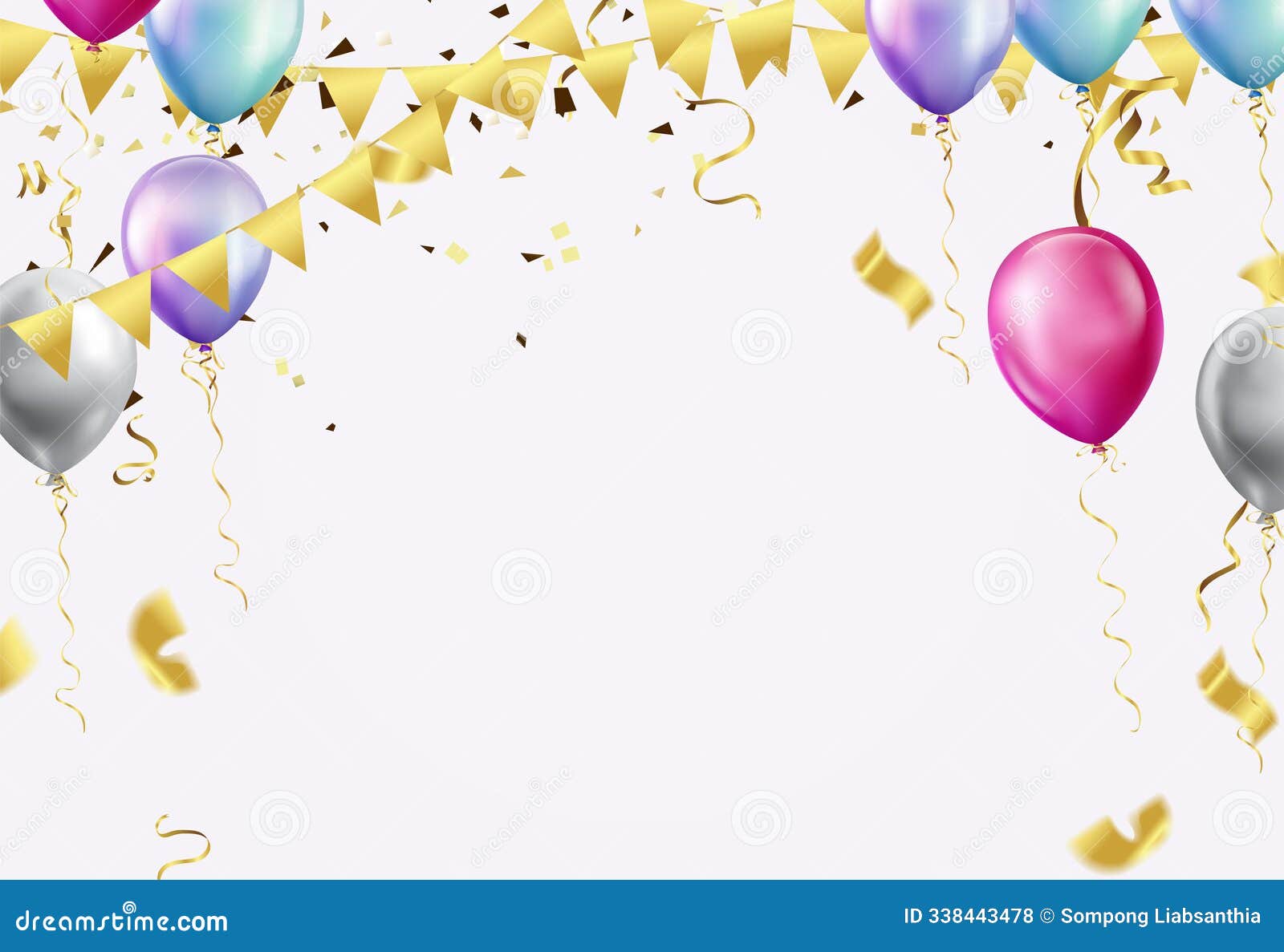 Realistic Balloon Background Design Vector Illustration Luxury Stock ...