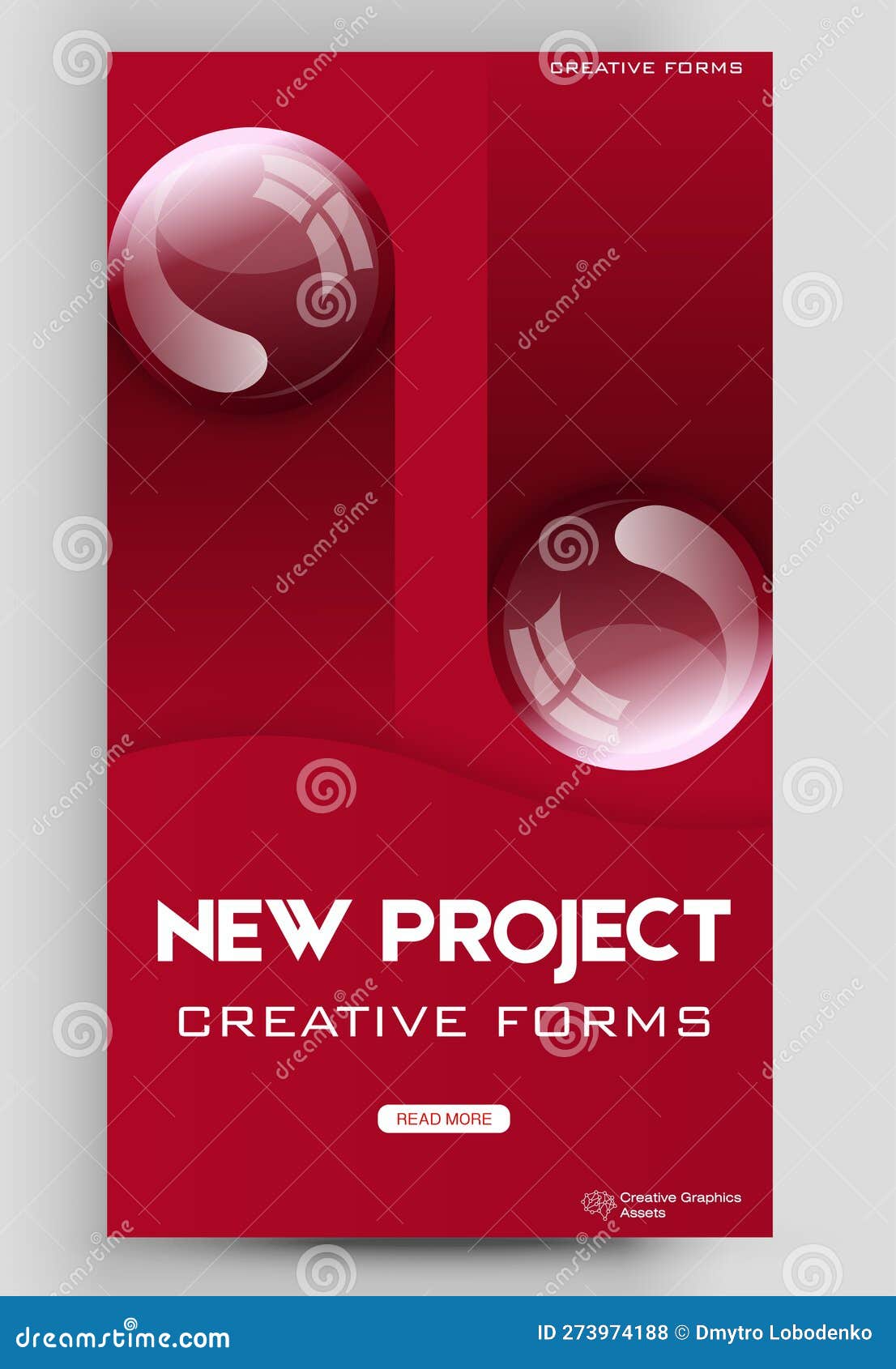 Realistic Balls Banner Concept Bundle. Bold Form Graphic Design, Useful ...