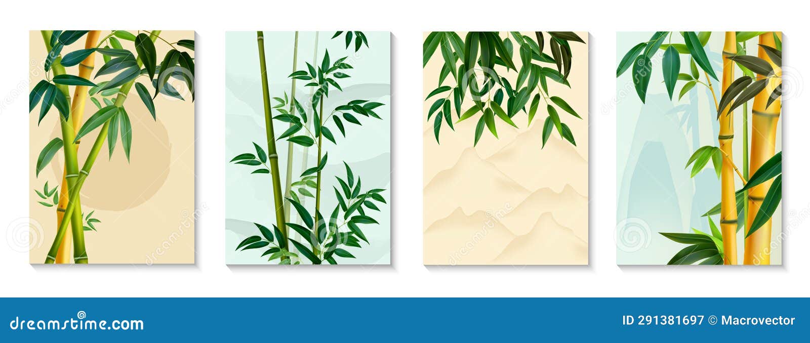 Realistic Bamboo Posters stock illustration. Illustration of climate ...