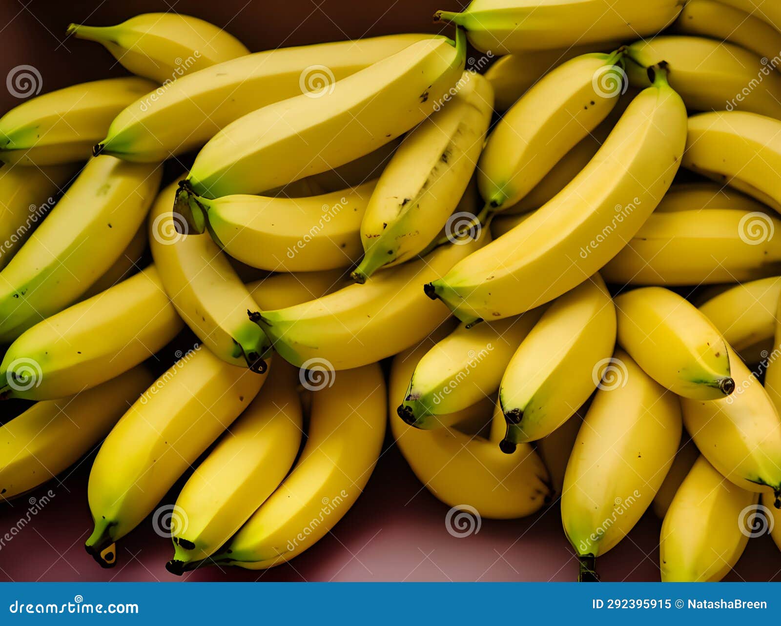 Realistic Bananas Closeup Neutral Colors Warm Lighting Stock Image ...