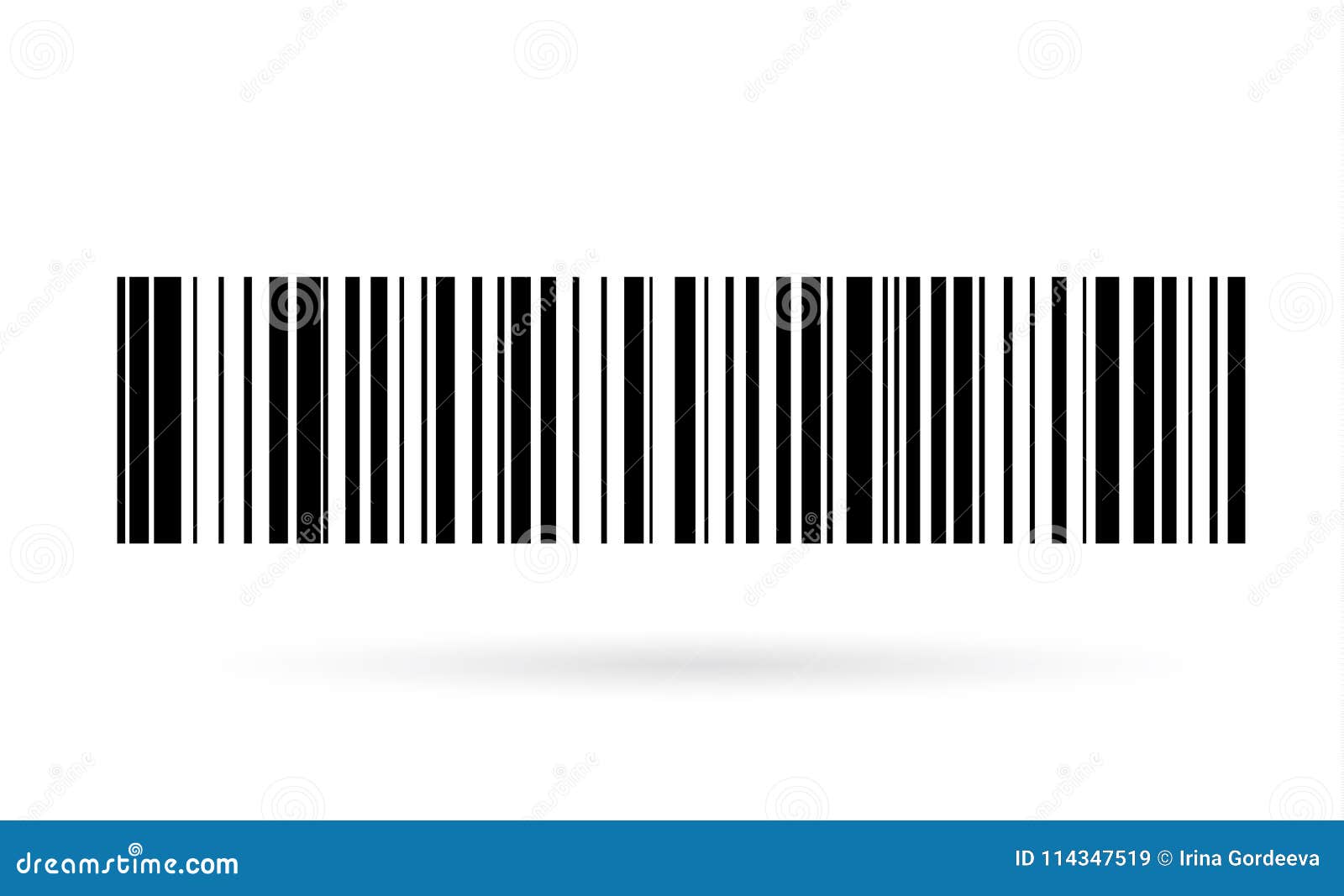 Realistic Bar Code Icon. a Modern Simple Flat Barcode. Marketing, the ...