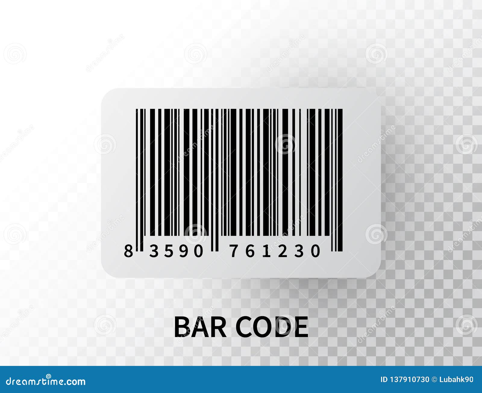Realistic Bar Code Isolated on Transparent Background. Black Tracking ...