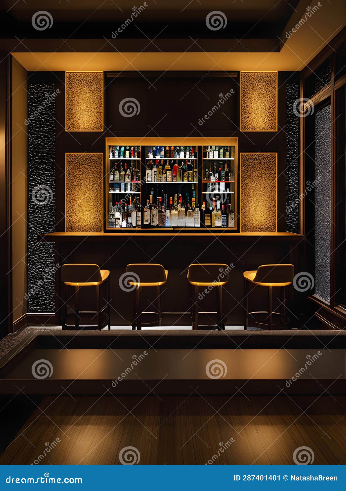 Realistic Bar Medium Shot Hyper Detailed Highly Stock Illustration ...