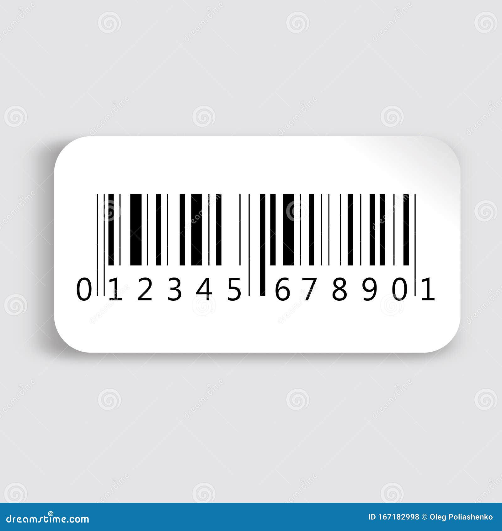 Realistic barcode icon. stock vector. Illustration of serial - 167182998