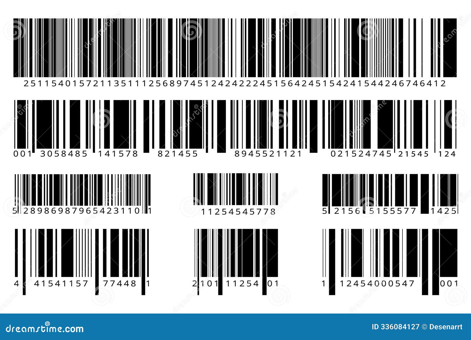 Realistic Barcode Lines Icons Isolated on White. Perfect for Mobile ...