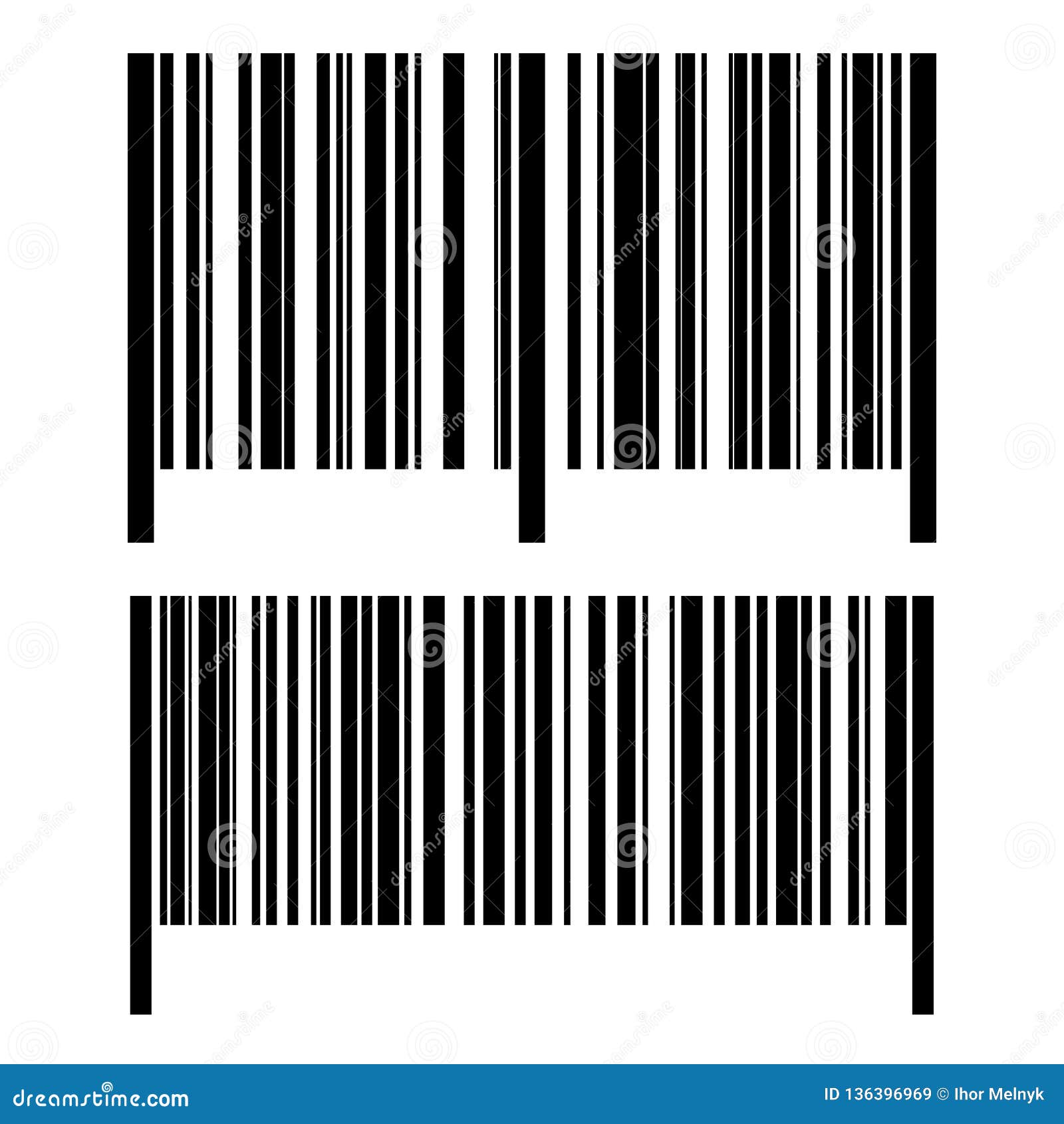 Realistic barcode set icon stock vector. Illustration of barcodes ...