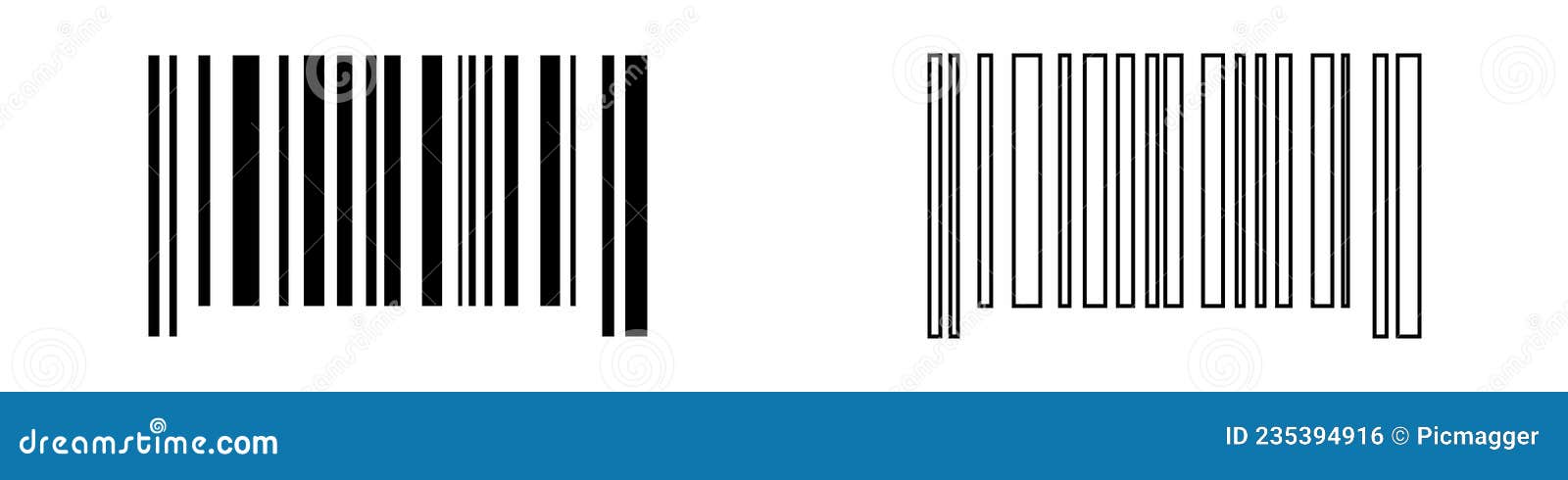 Realistic barcode signs. stock vector. Illustration of presentation ...
