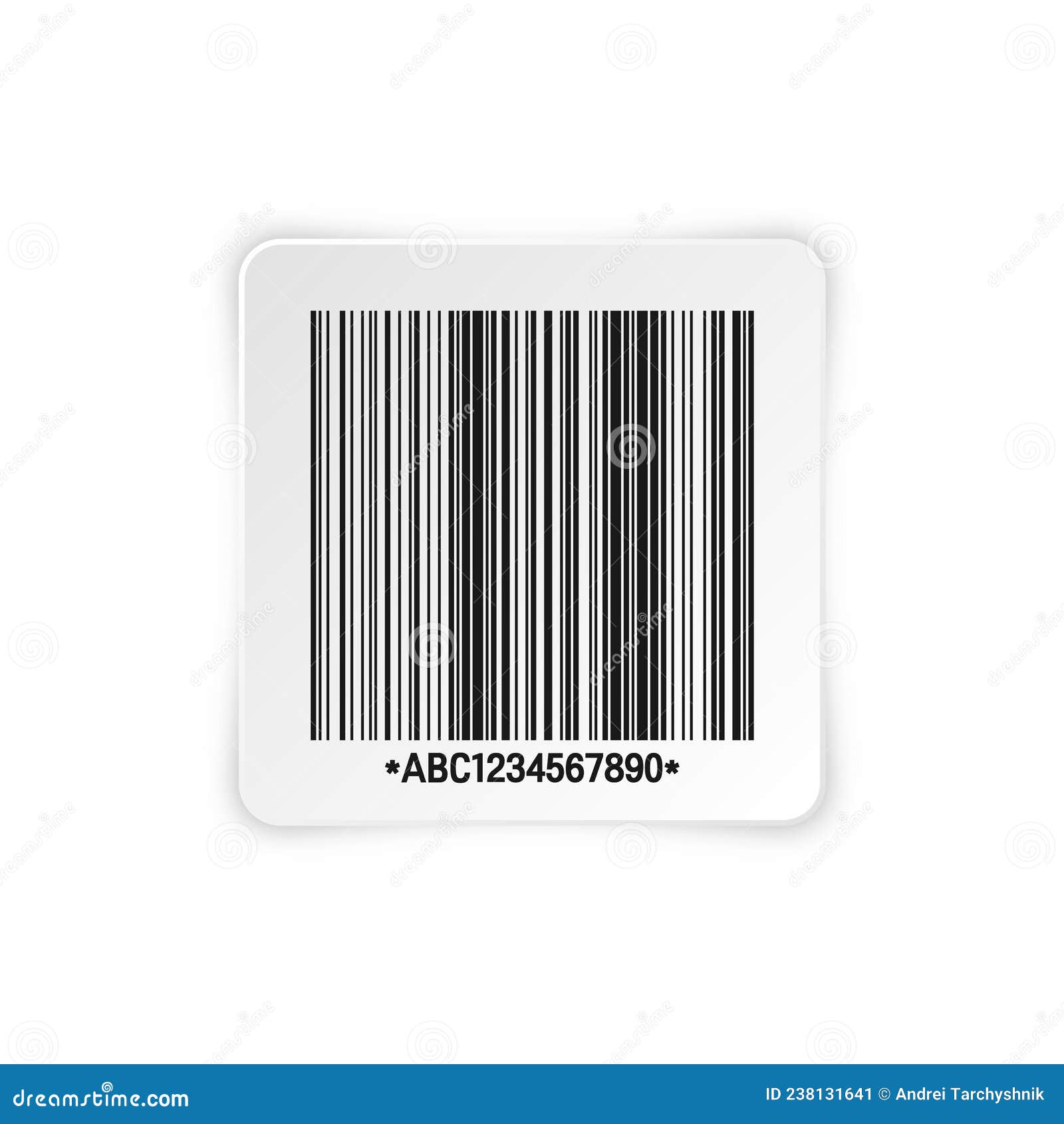 Realistic Barcode Sticker. Identification Tracking Code. Serial Number ...