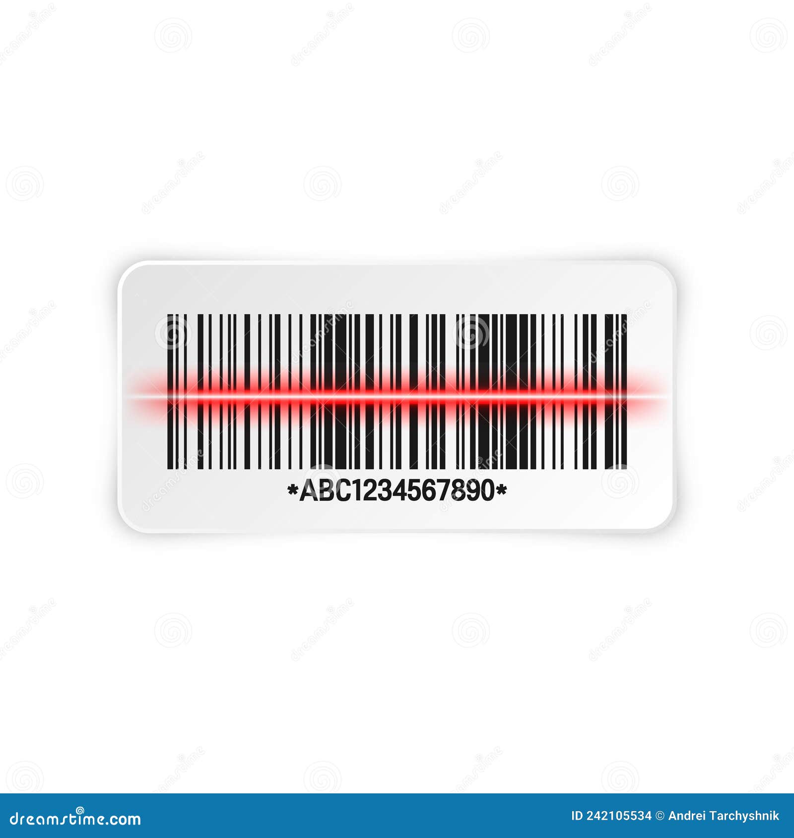 Realistic Barcode Sticker. Identification Tracking Code. Serial Number ...