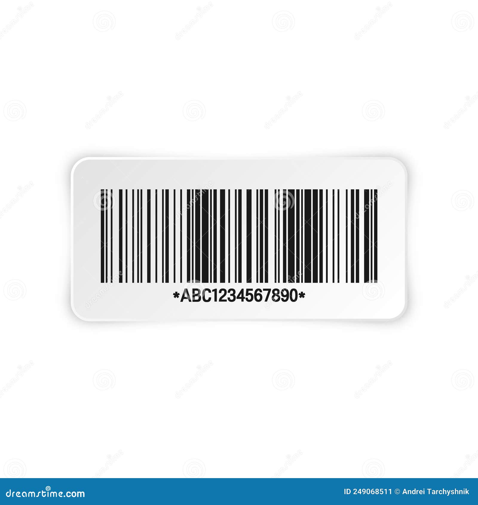 Realistic Barcode Sticker. Identification Tracking Code. Serial Number ...