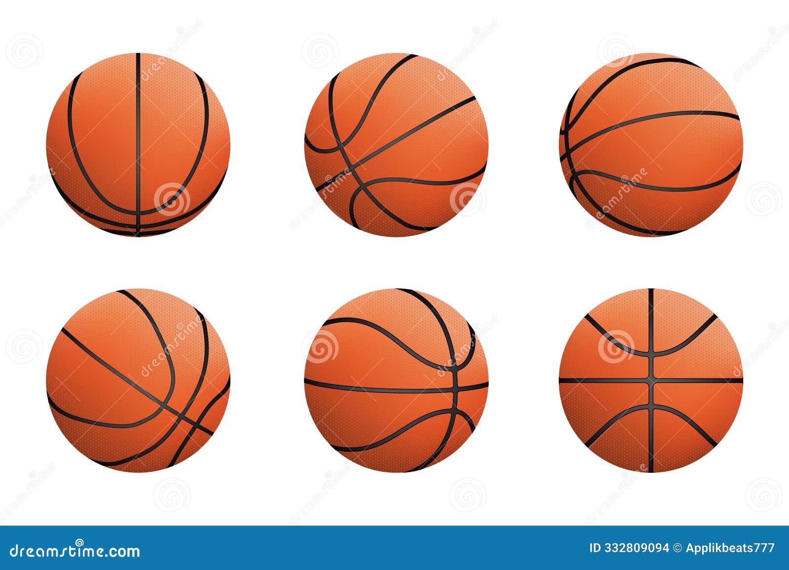 Realistic Basketball Ball Mockup On Court Background For Sport Club ...