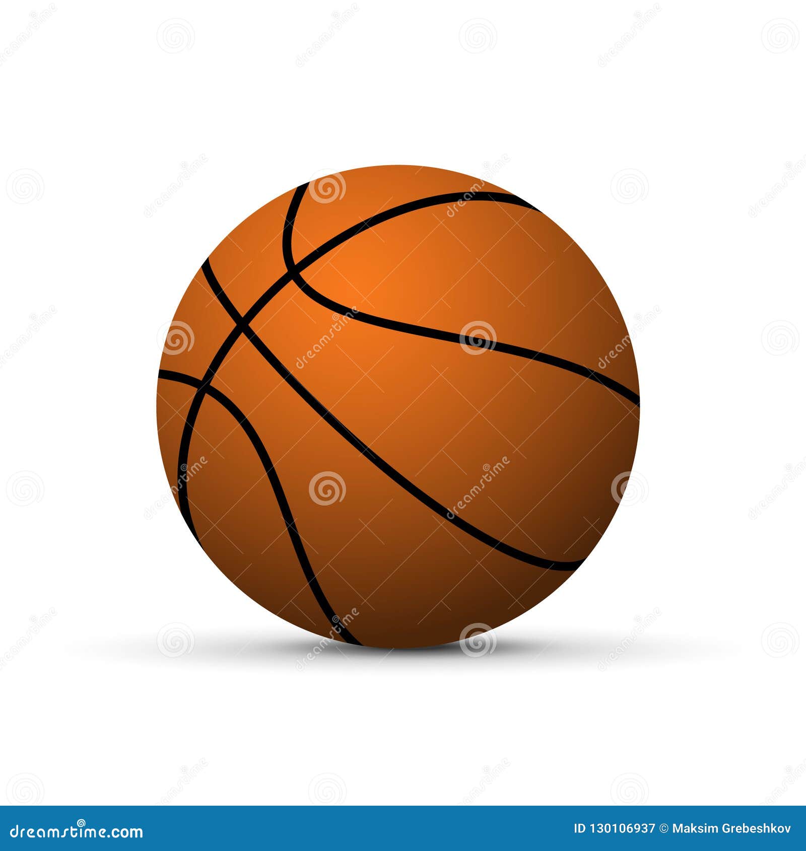 Realistic basketball ball stock illustration. Illustration of isolated ...