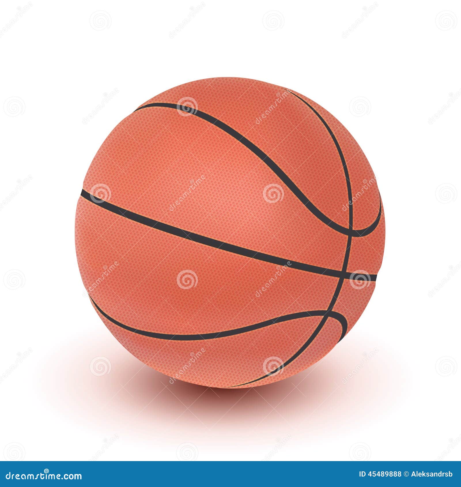Realistic basketball stock vector. Illustration of drawing - 45489888