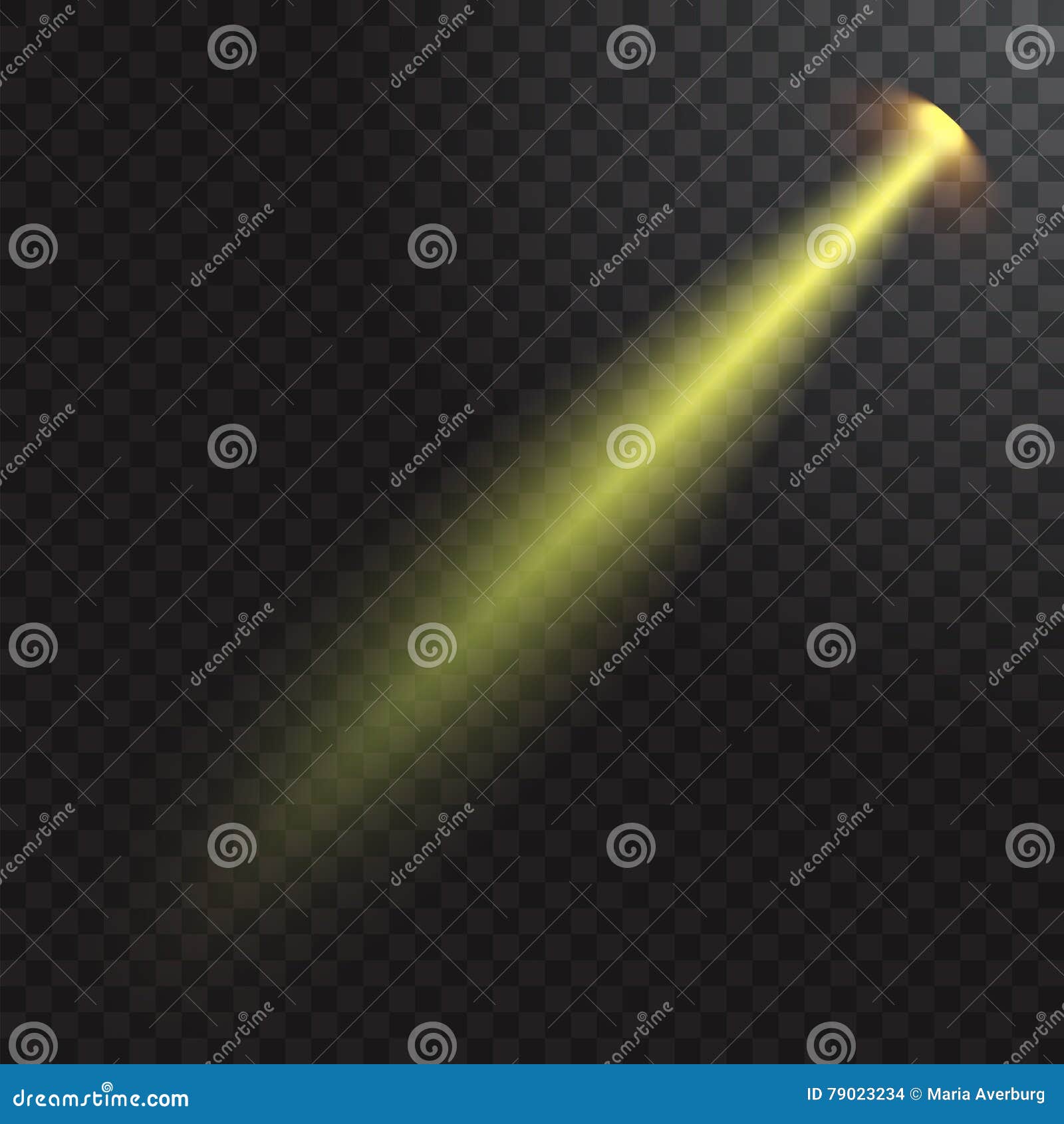 Realistic Beam Lights on Transparent Background. Stock Illustration ...