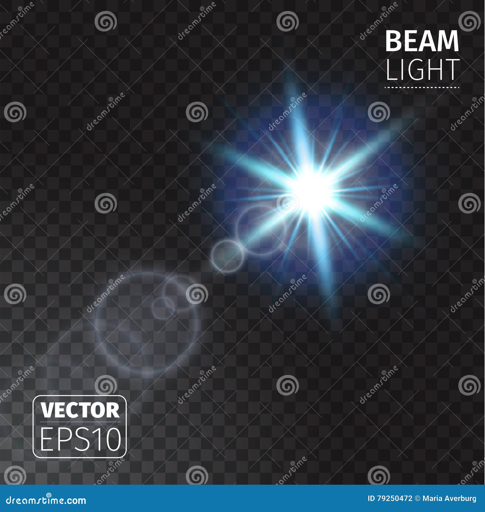 Realistic Beam Lights on Transparent Background. Stock Vector ...