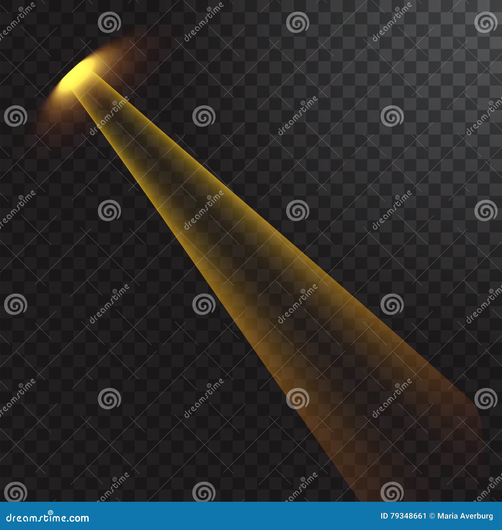 Realistic Beam Lights on Transparent Background. Stock Vector ...