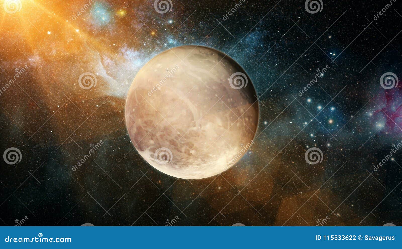 Realistic Beautiful Planet Pluto from Deep Space Stock Photo - Image of nebulae, nebula: 115533622