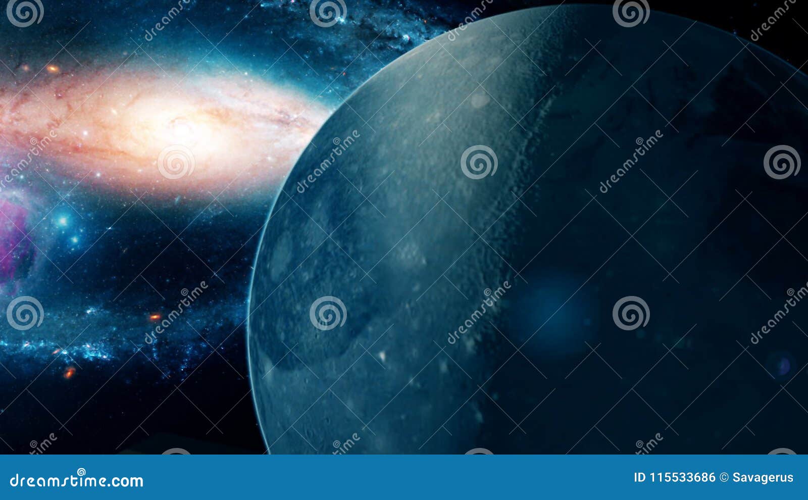 Realistic Beautiful Planet Pluto from Deep Space Stock Illustration ...