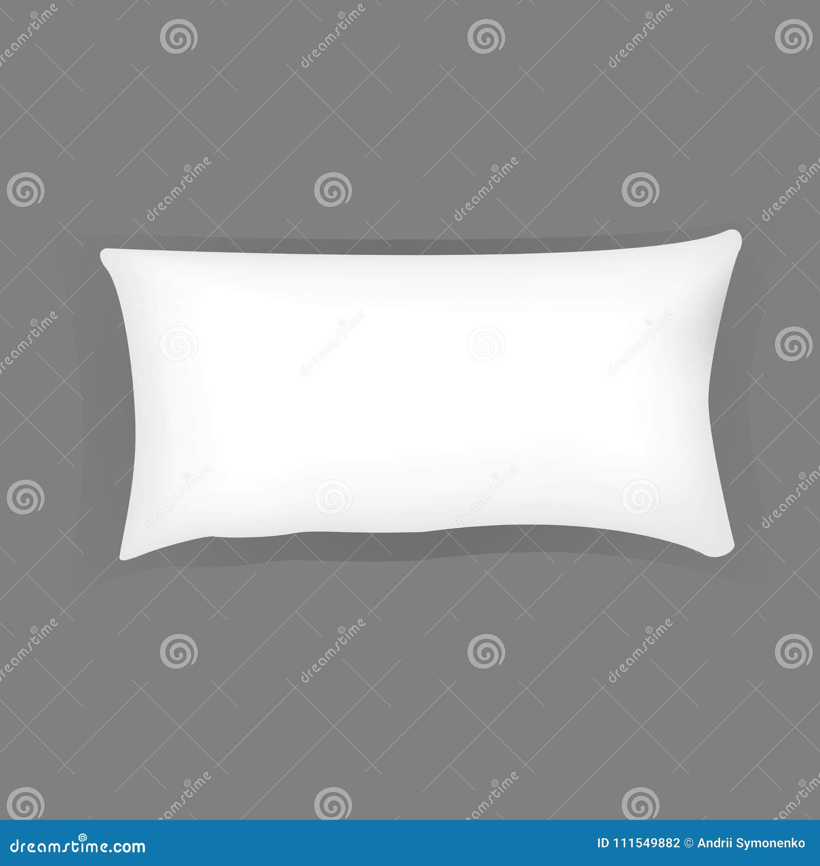 Realistic Bedroom White Pillow Set. Various Shapes and Sizes Stock ...