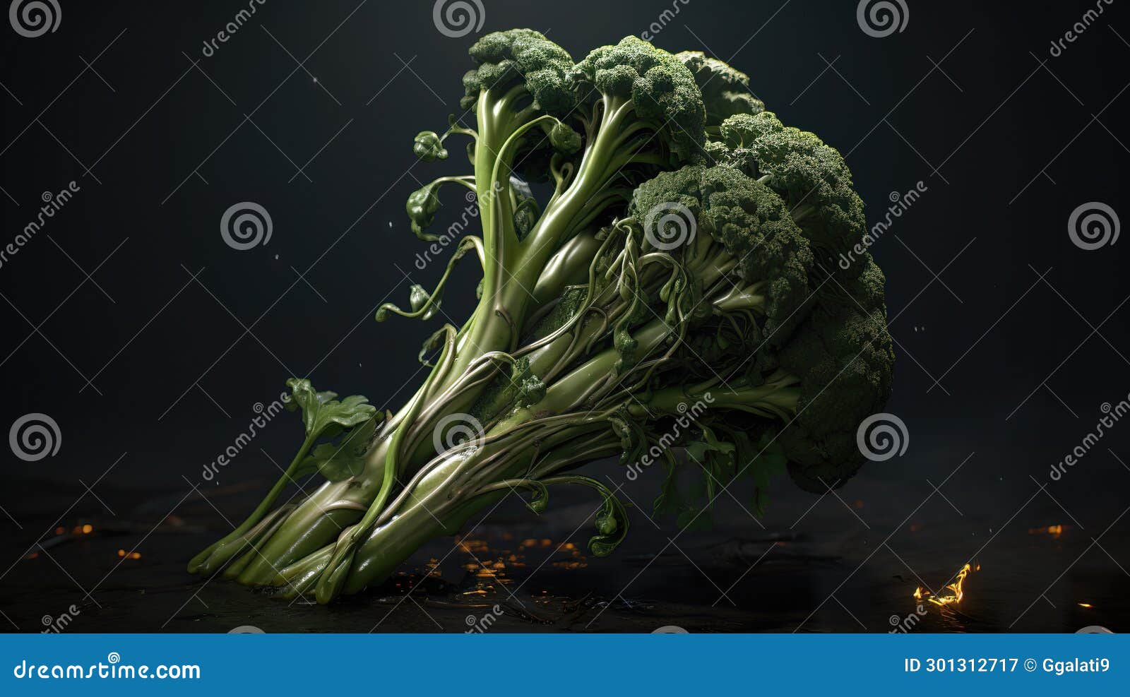 Realistic Big Broccoli Marketing Artwork Stock Illustration ...