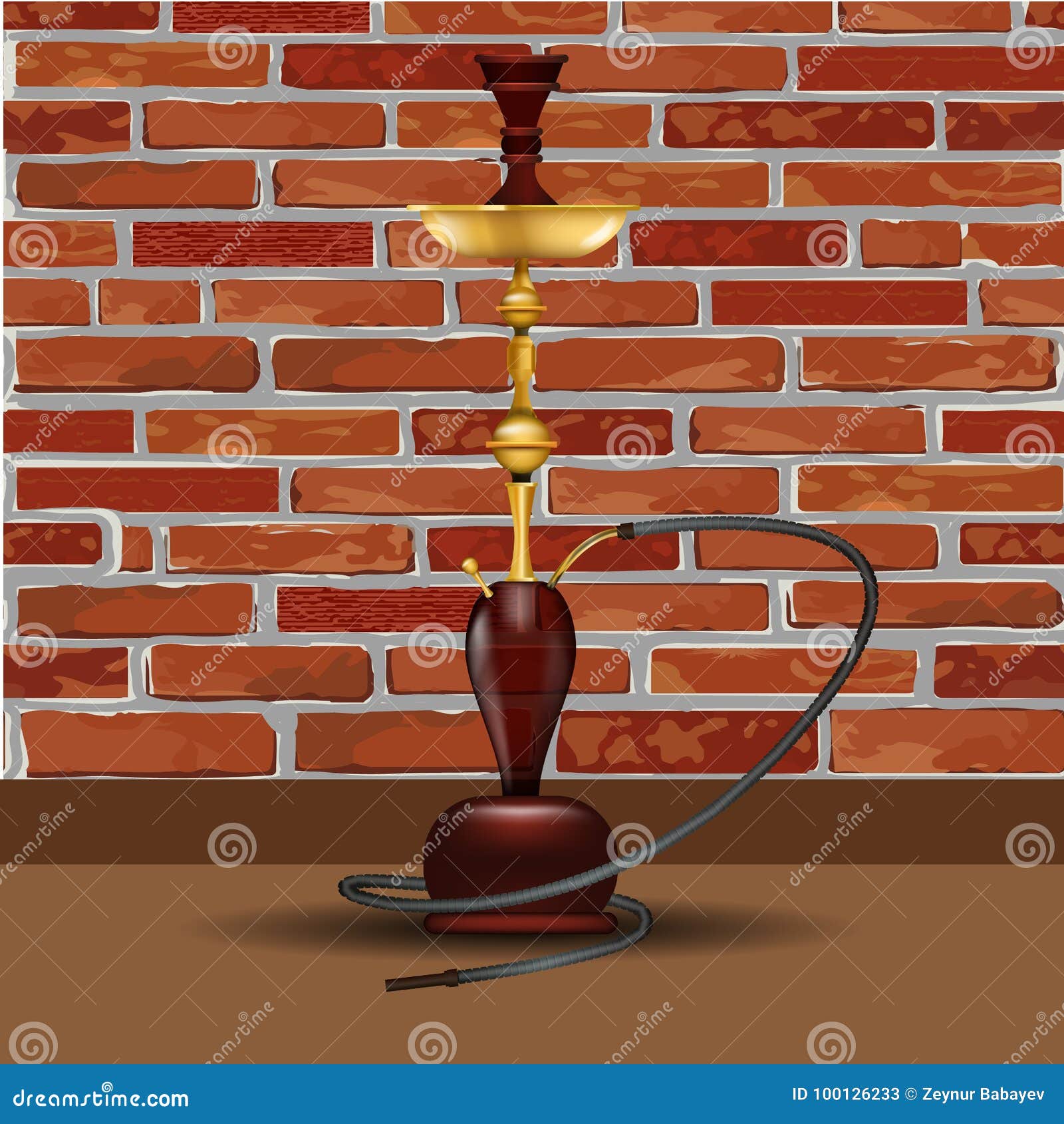 Realistic Big Hookah or Nargile Mock Up. Vector Stock Vector ...
