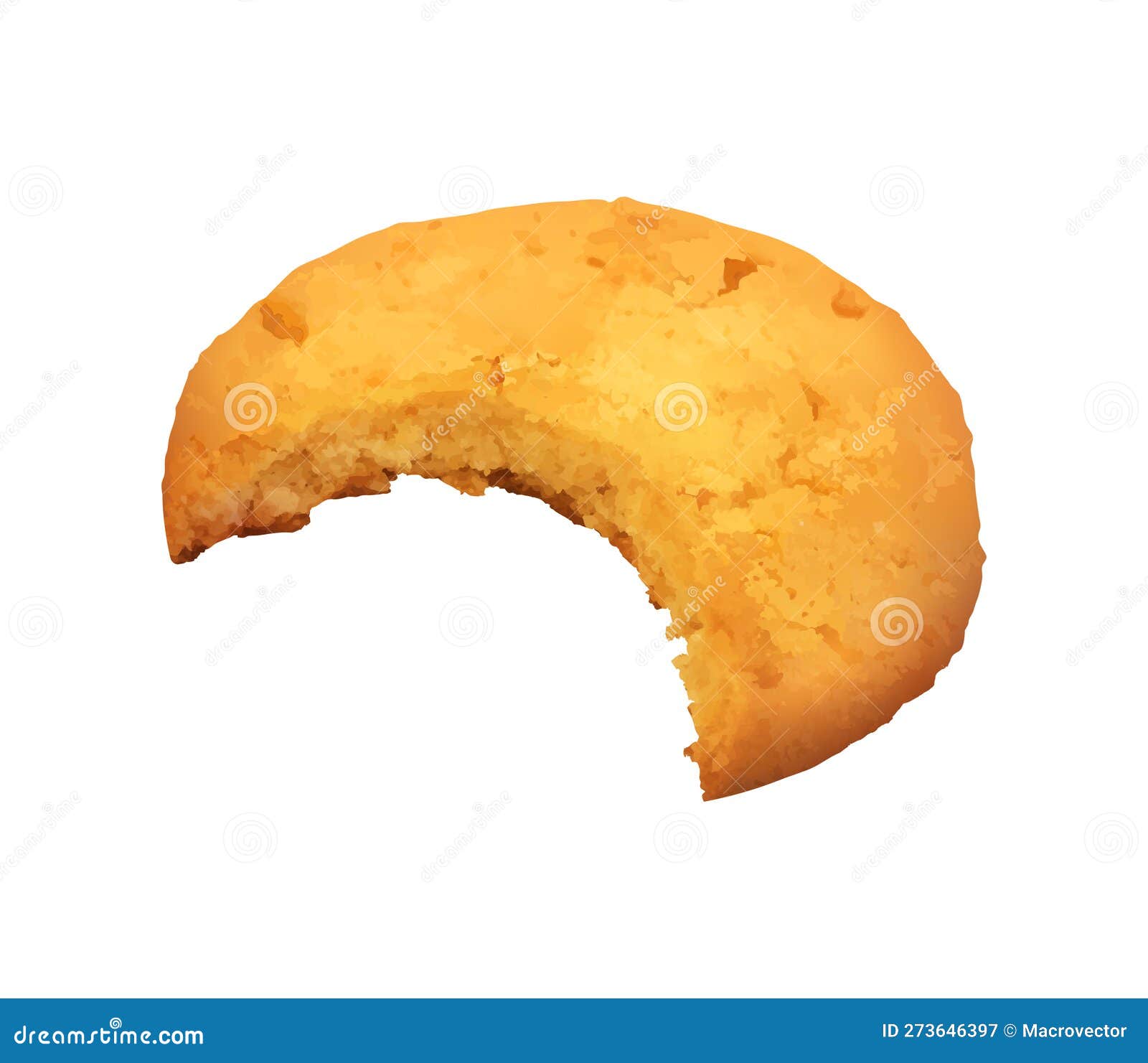 Realistic Bitten Cookie stock vector. Illustration of bite - 273646397