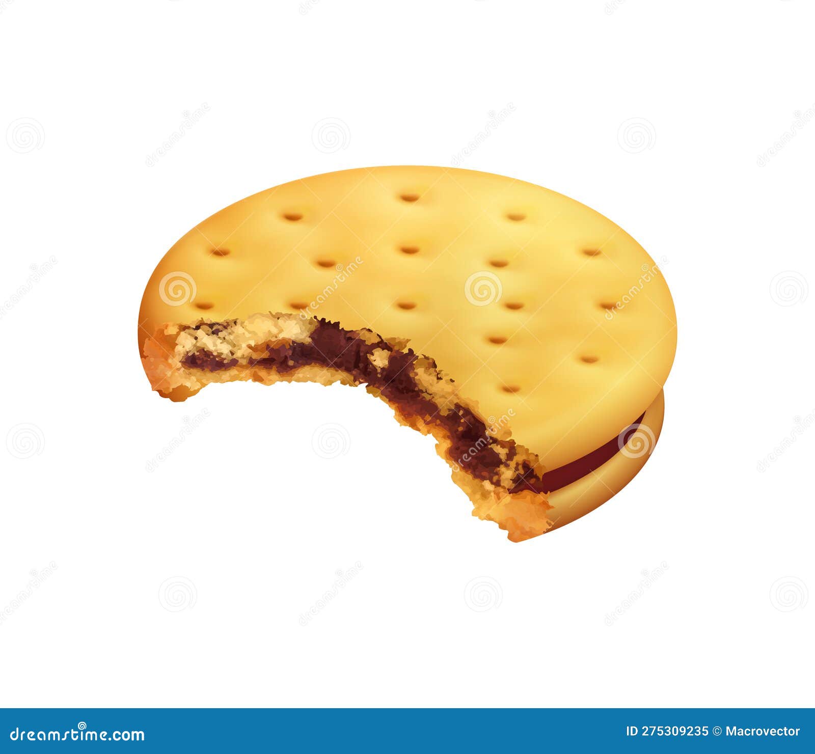 Bitten Sad Sandwich Emote. Fast Food Vector Illustration ...