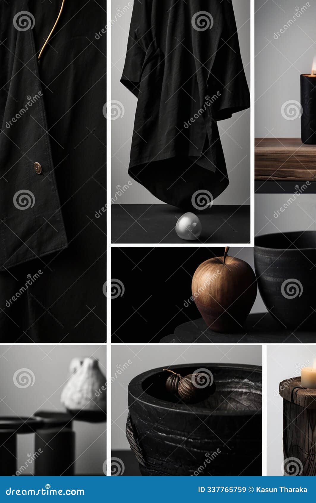 Realistic Black Background with Detailed Elements Stock Illustration ...