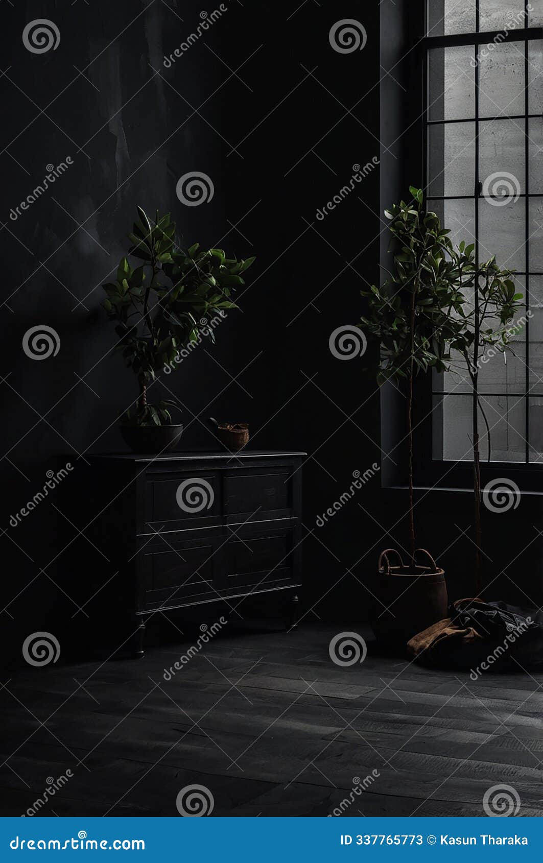 Realistic Black Background with Detailed Elements Stock Illustration ...