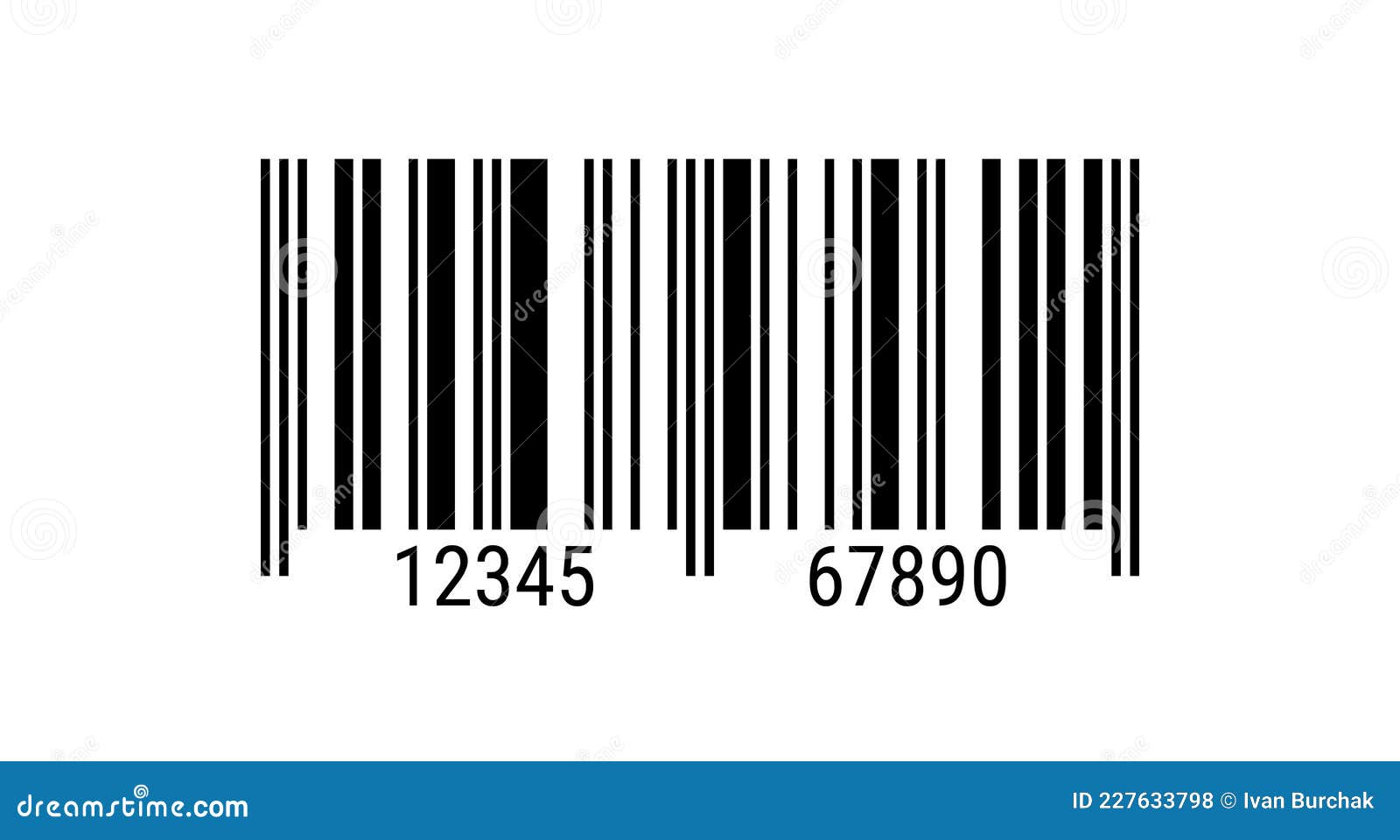 Realistic Black Barcode Icon. Bar Code Sign. Vector Illustration Stock ...
