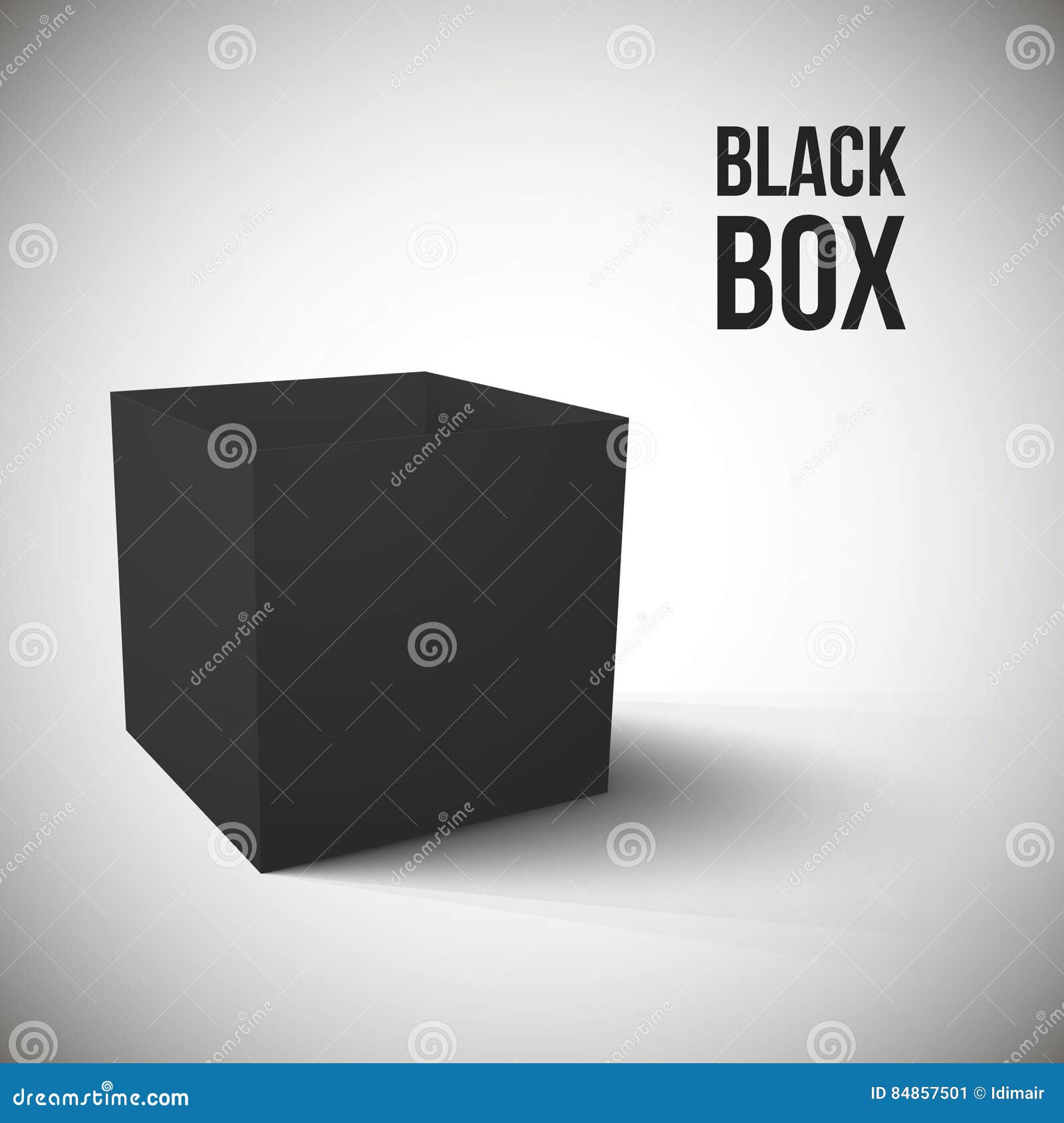 Realistic Black Box Vector Illustration Stock Vector - Illustration of ...
