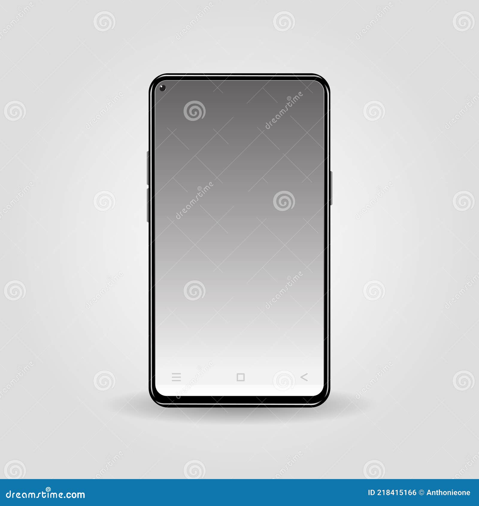Realistic Black Color Smart Phone Isolated Stock Vector - Illustration ...