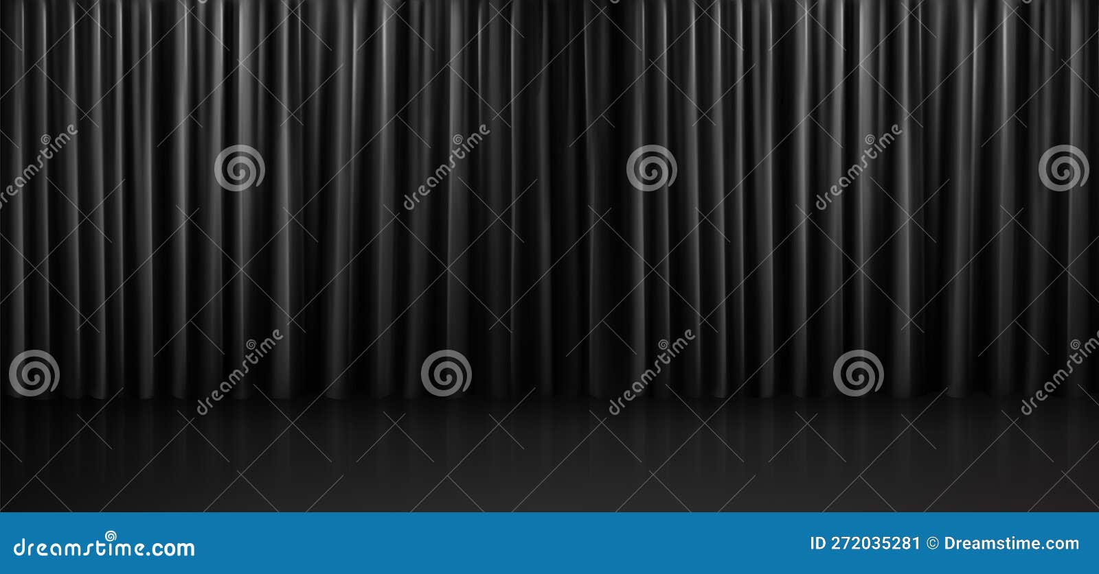 Realistic Black Curtain Background Stock Illustration - Illustration of ...