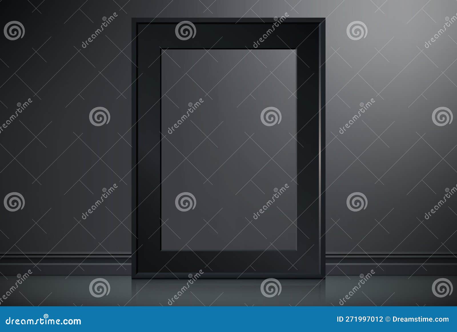 Realistic Black Frame Isolated on Dark Background. Presentations ...