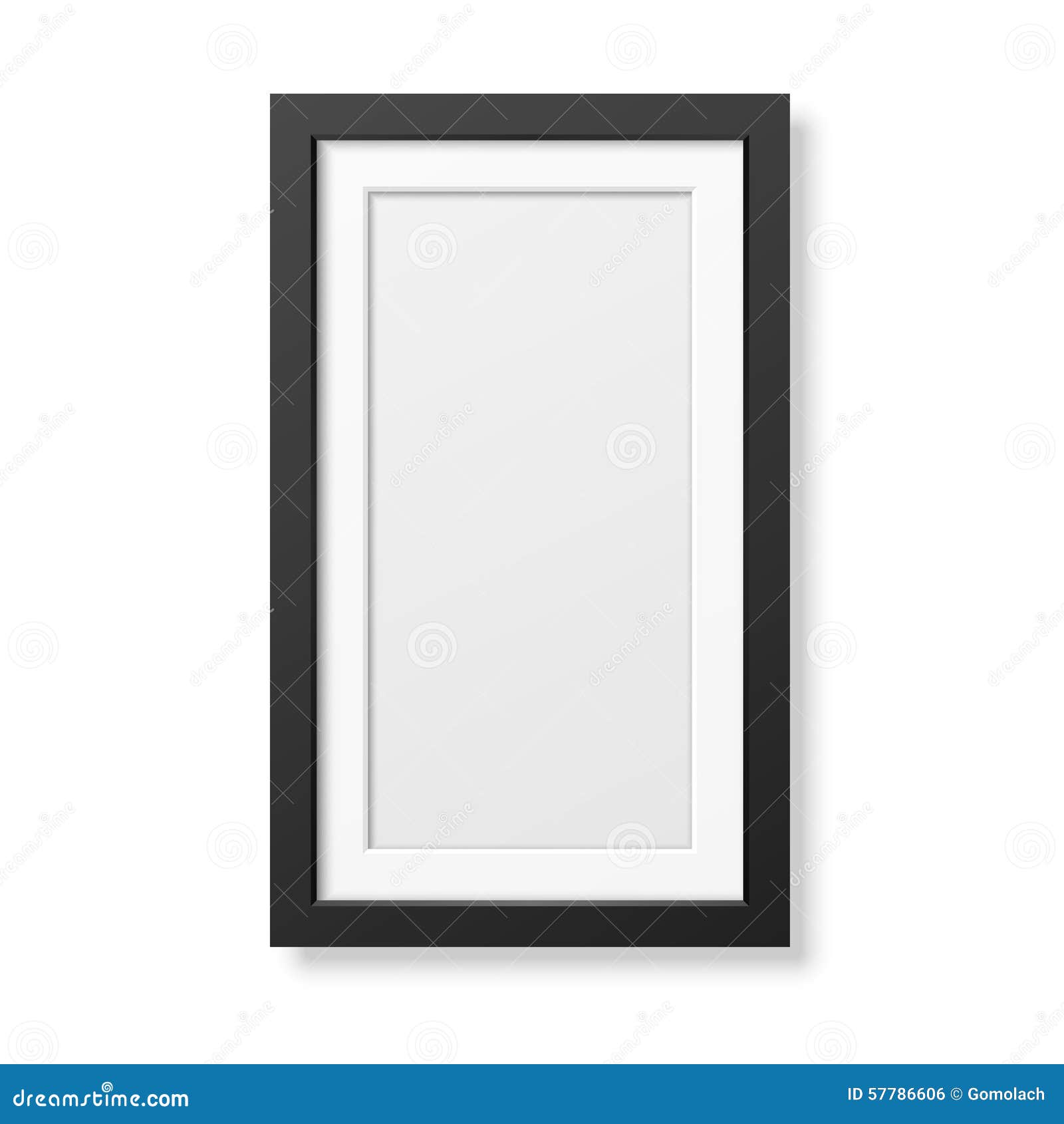 Realistic black frame stock vector. Illustration of design - 57786606