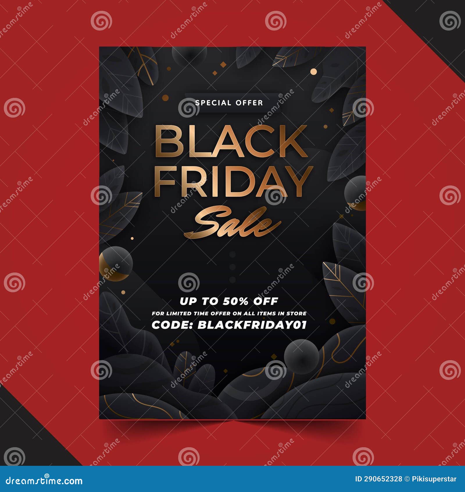 Realistic Black Friday Vertical Poster Template Vector Design ...