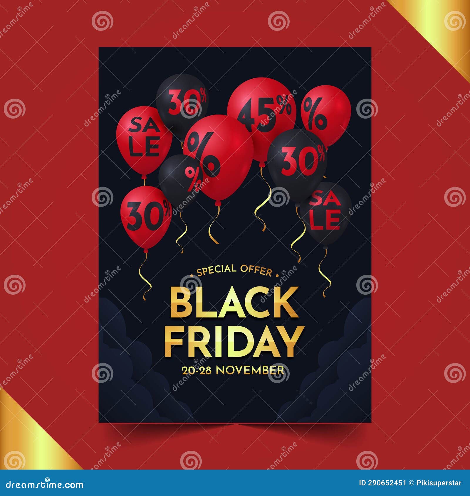 Realistic Black Friday Vertical Poster Template Vector Design ...