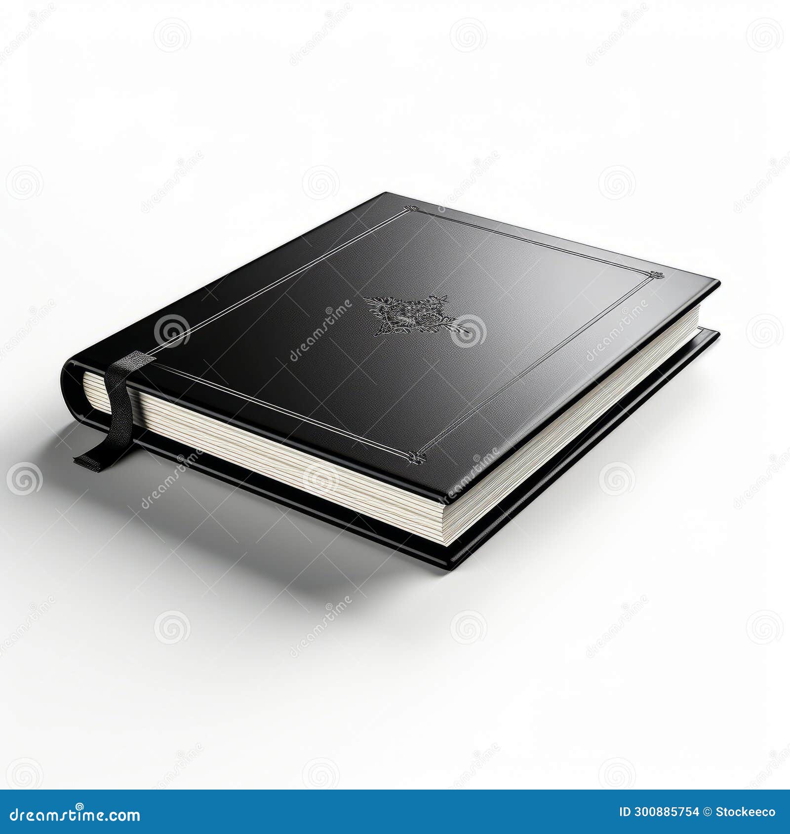 Realistic Black Leather Book with Crown Cover Stock Illustration ...