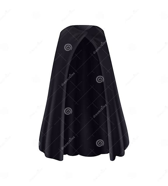 Realistic Black Mantle stock vector. Illustration of satin - 223918602