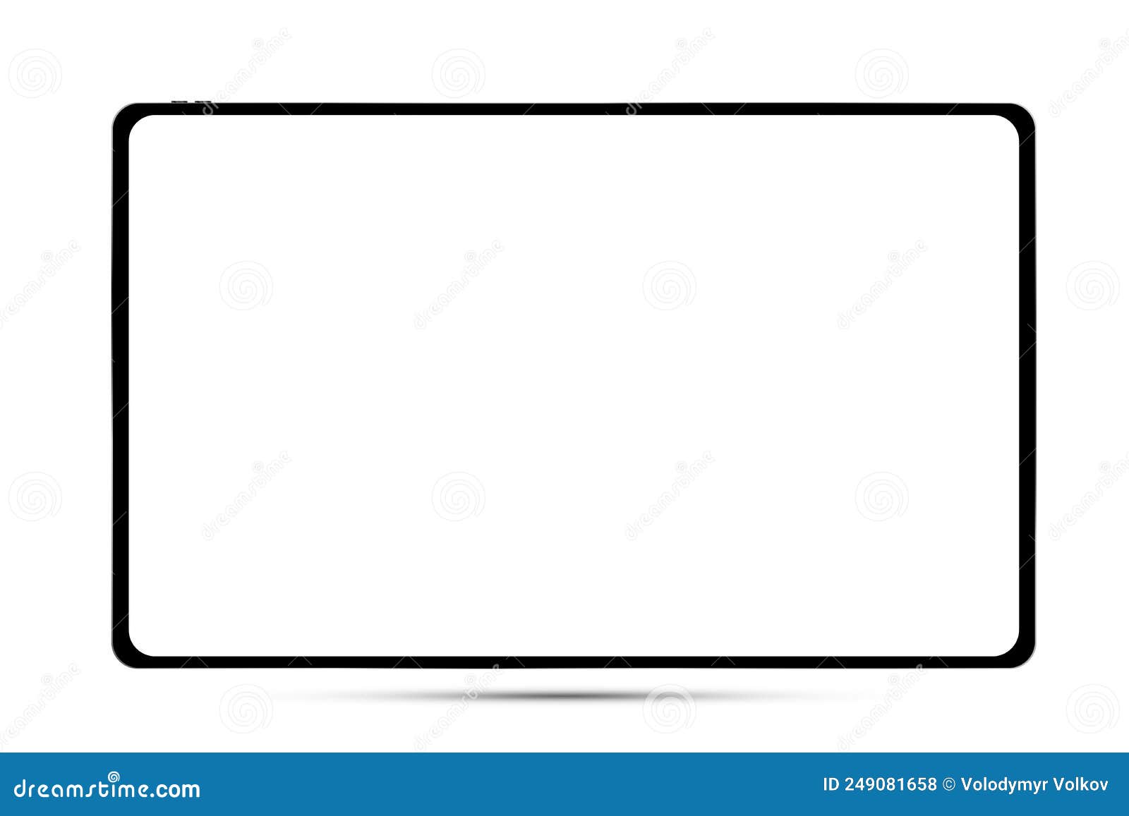 Realistic Black Modern Thin Frame Display Computer Monitor Vector ...