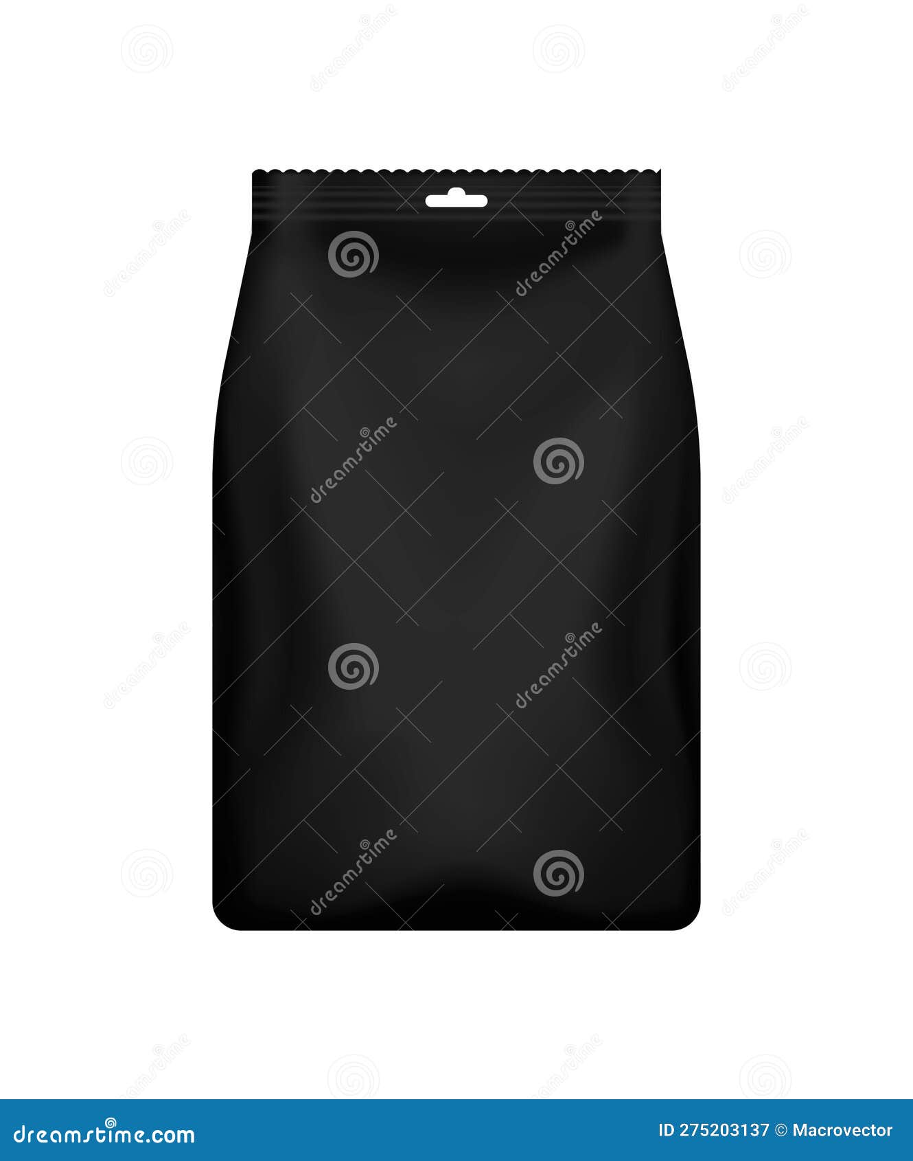 Realistic Black Package stock vector. Illustration of nuts - 275203137