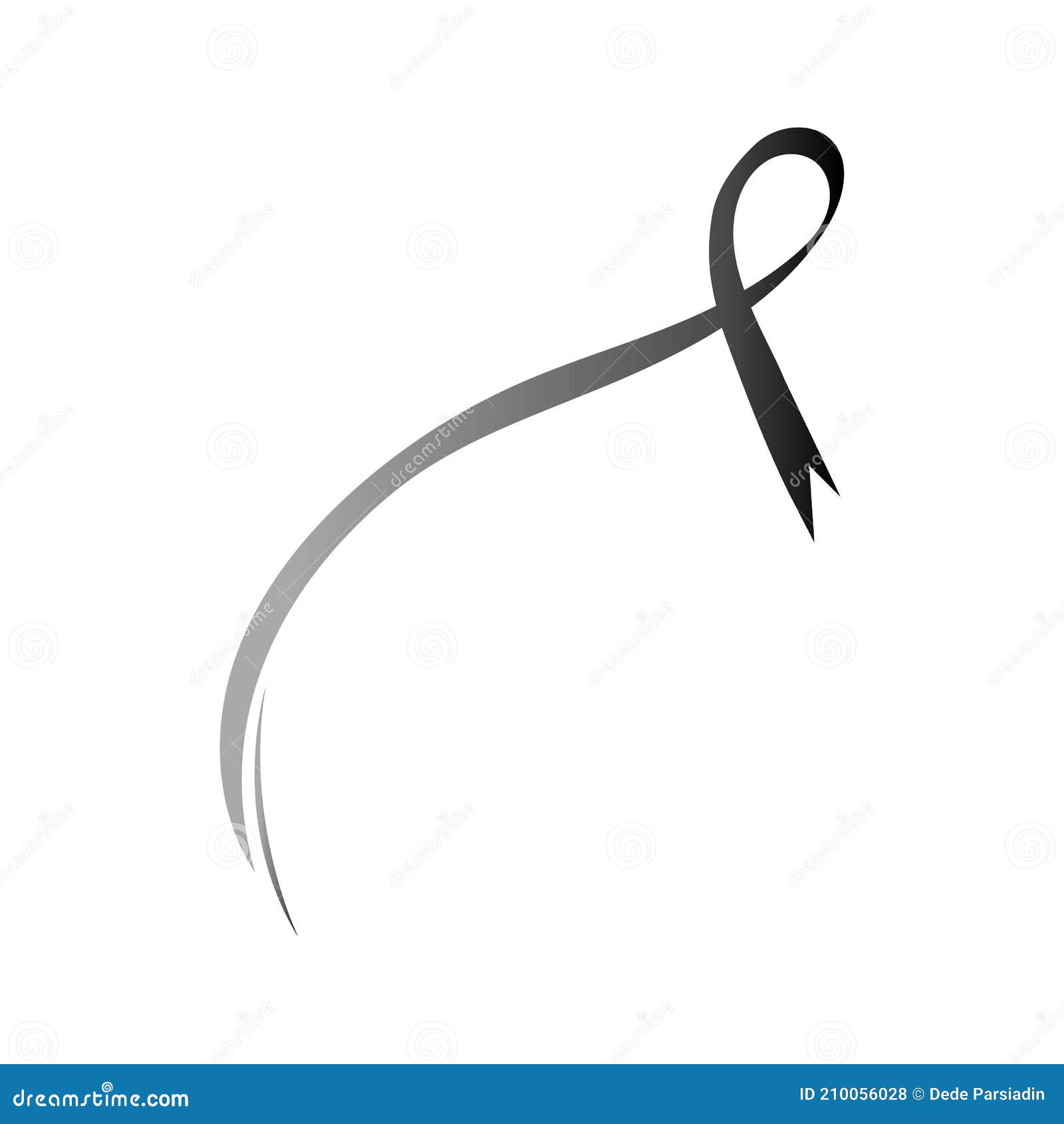 Realistic Black Ribbon, Death Symbol . Vector Illustration Stock Vector ...