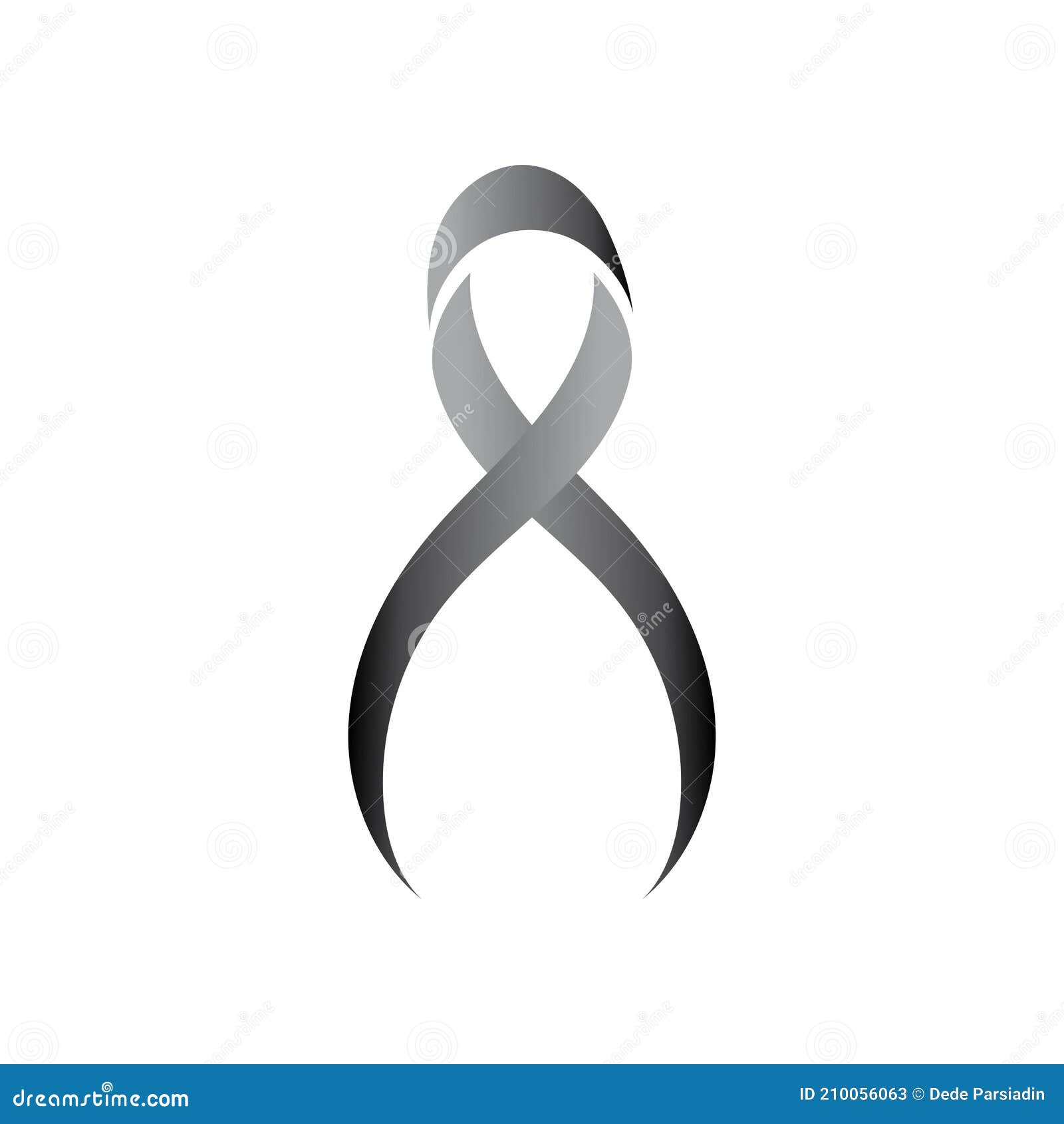 Realistic Black Ribbon, Death Symbol . Vector Illustration Stock Vector ...